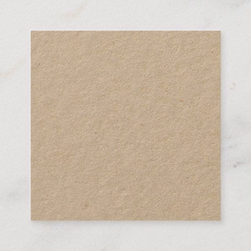 Real Kraft Paper Classic Nostalgic Old English Square Business Card ...
