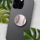 Real Looking Baseball Leather Red Stitch Pattern PopSocket | Zazzle