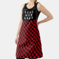 Real Men Bake | Red Plaid Pattern Apron | Zazzle