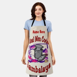 Real Men Cook Aprons- add text, Apron | Zazzle