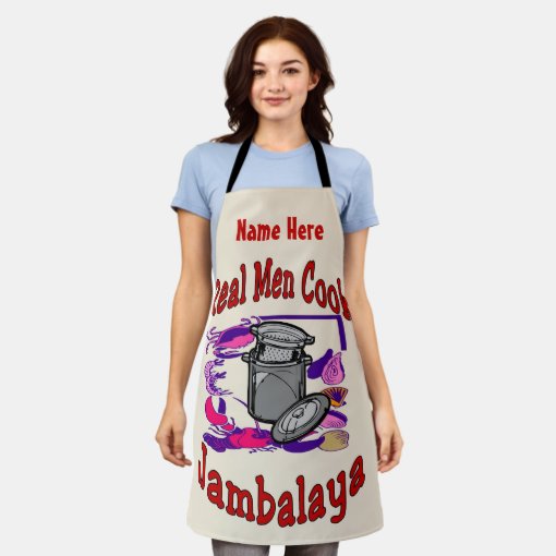 Real Men Cook Aprons- add text, Apron | Zazzle