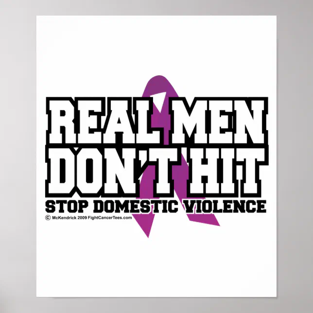 Real Men Don't Hit Poster | Zazzle