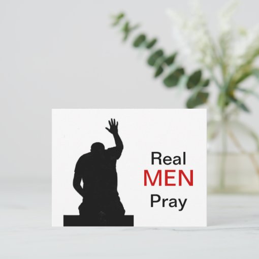 Real Men Pray Postcard | Zazzle