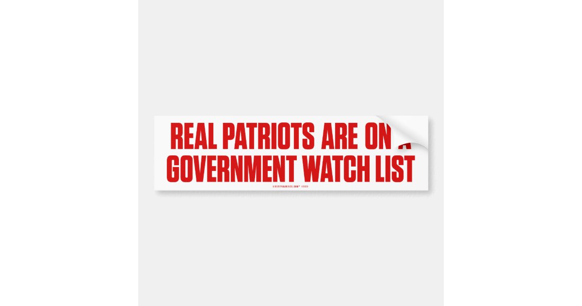 Real Patriots Bumper Sticker | Zazzle