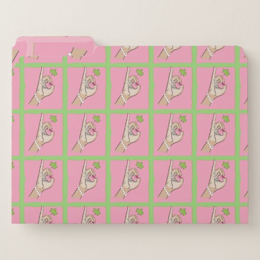 Real Pretty pink and green File Folder | Zazzle