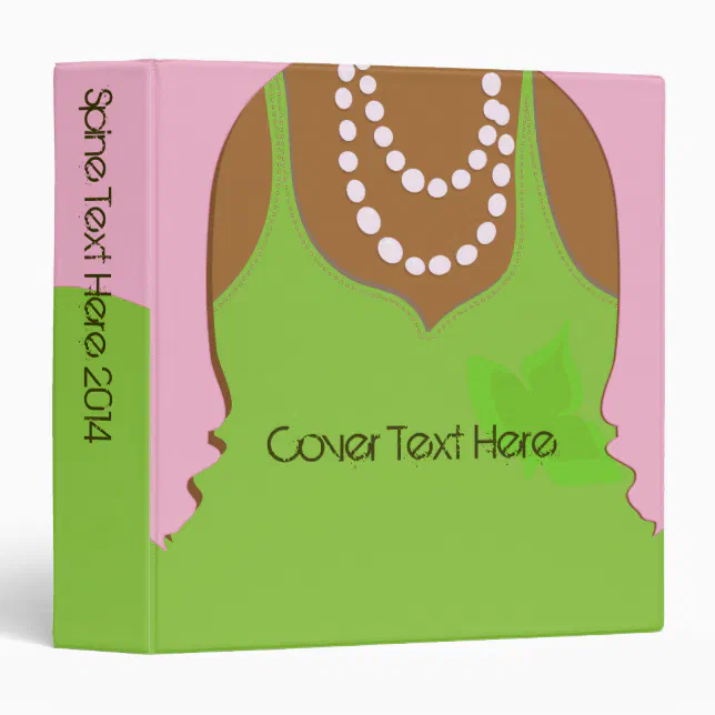 Real Pretty Pink and Green Sorority Life Binder | Zazzle