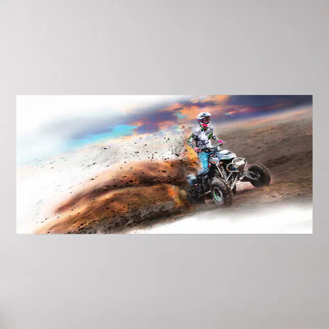 Real Quad Bike Fun for the Boys Poster | Zazzle