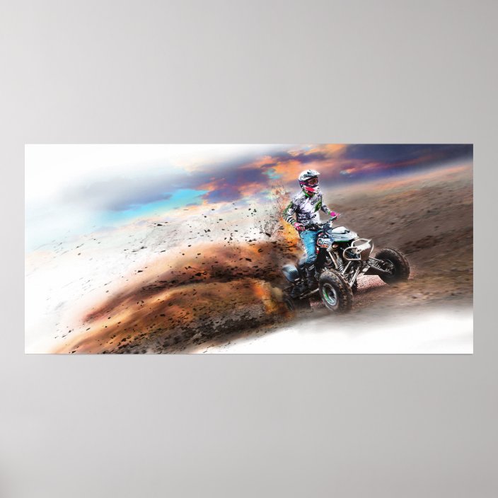 Real Quad Bike Fun for the Boys Poster | Zazzle.com