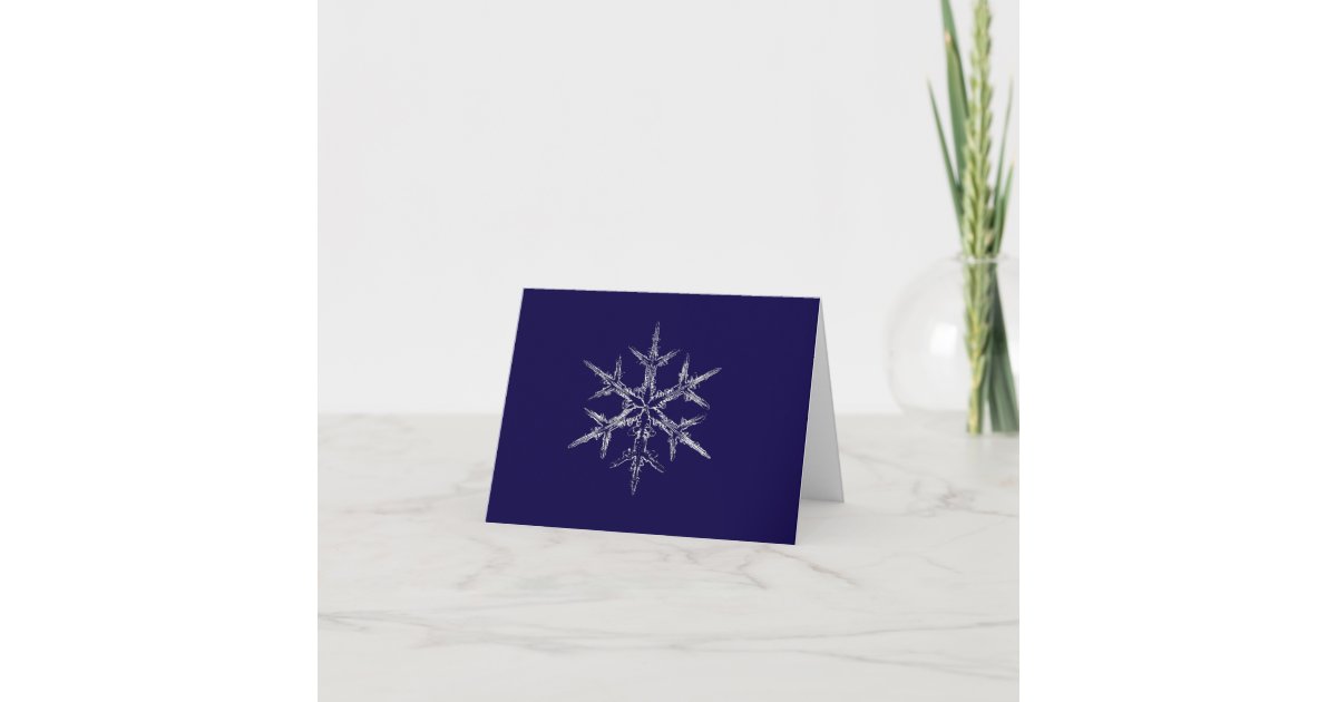 Real Snowflake Card | Zazzle