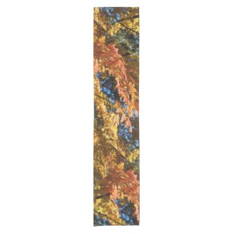Real Trees Autumn Leaves Table Runner | Zazzle