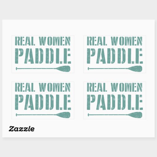 Real Women Paddle Rectangular Sticker | Zazzle