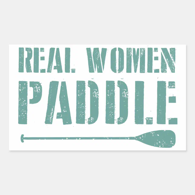 Real Women Paddle Rectangular Sticker | Zazzle