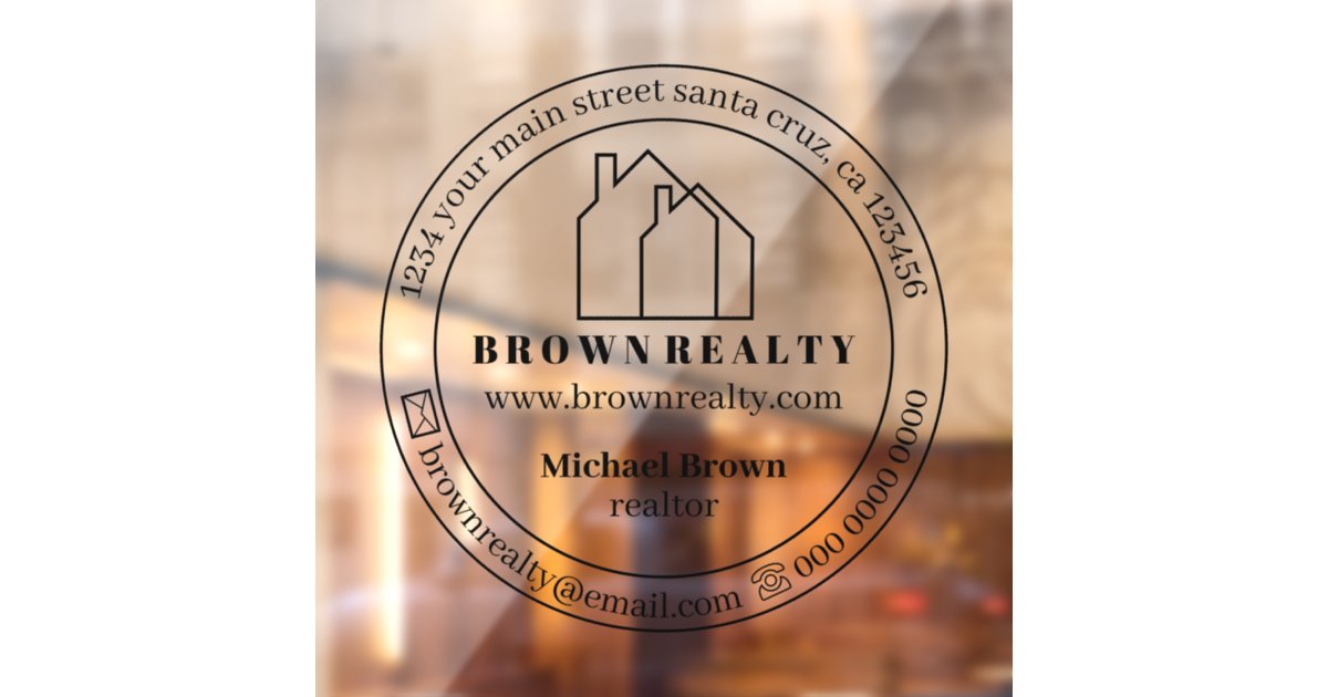 Realestate Office Window Cling | Zazzle