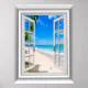 Realistic 3D Beach Scene Fake Window View Poster | Zazzle