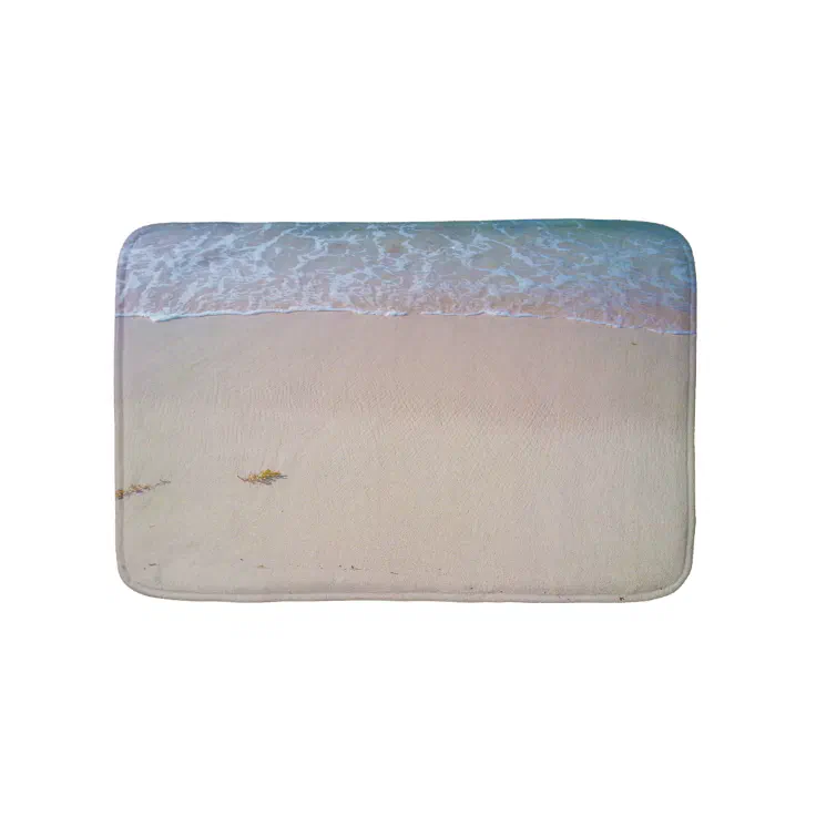 Realistic Beach sand bath mat | Zazzle