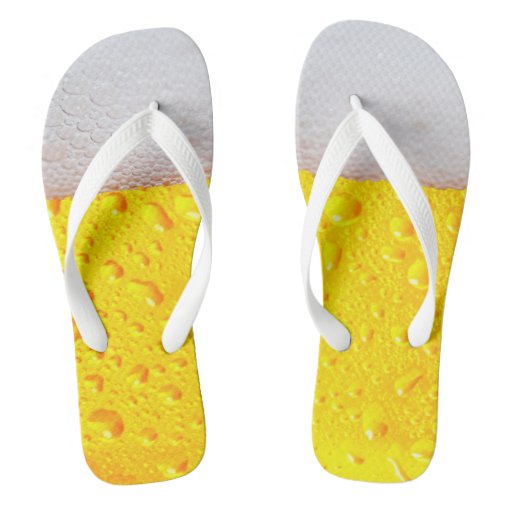 Realistic Beer Flip Flops | Zazzle