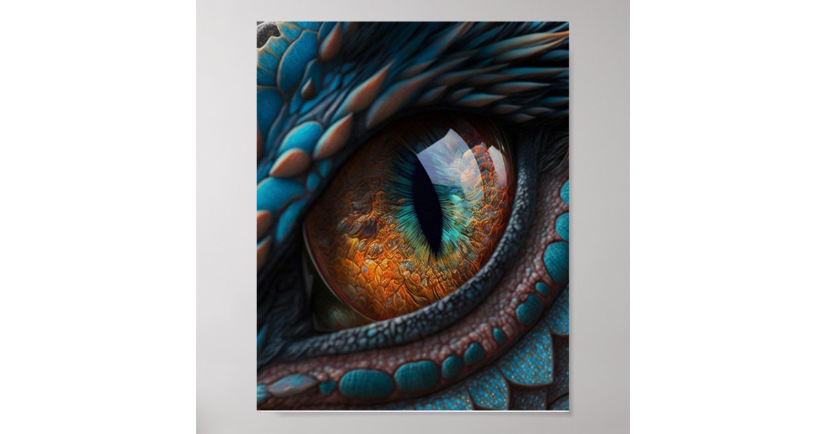 Realistic Dragon Eye Poster | Zazzle