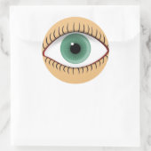 Realistic Funny Human Eye Classic Round Sticker | Zazzle