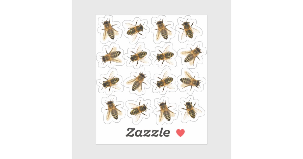 Realistic Honeybee Beekeeper Stickers | Zazzle.com