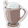 Realistic Hot Chocolate In A Glass Sticker | Zazzle