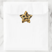 Realistic leopard fur print accessories - trendy star sticker | Zazzle