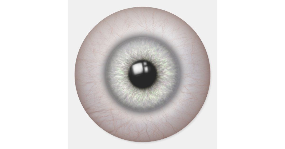 realistic looking eyeball stickers | Zazzle