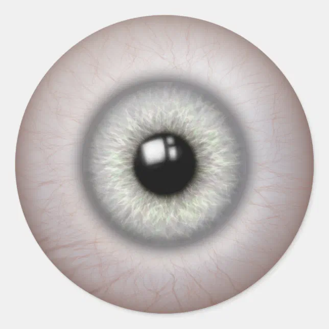 realistic looking eyeball stickers | Zazzle