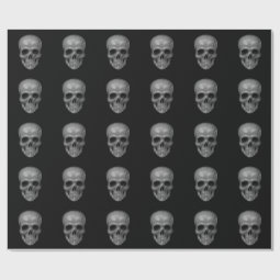 Realistic Skull Wrapping Paper | Zazzle