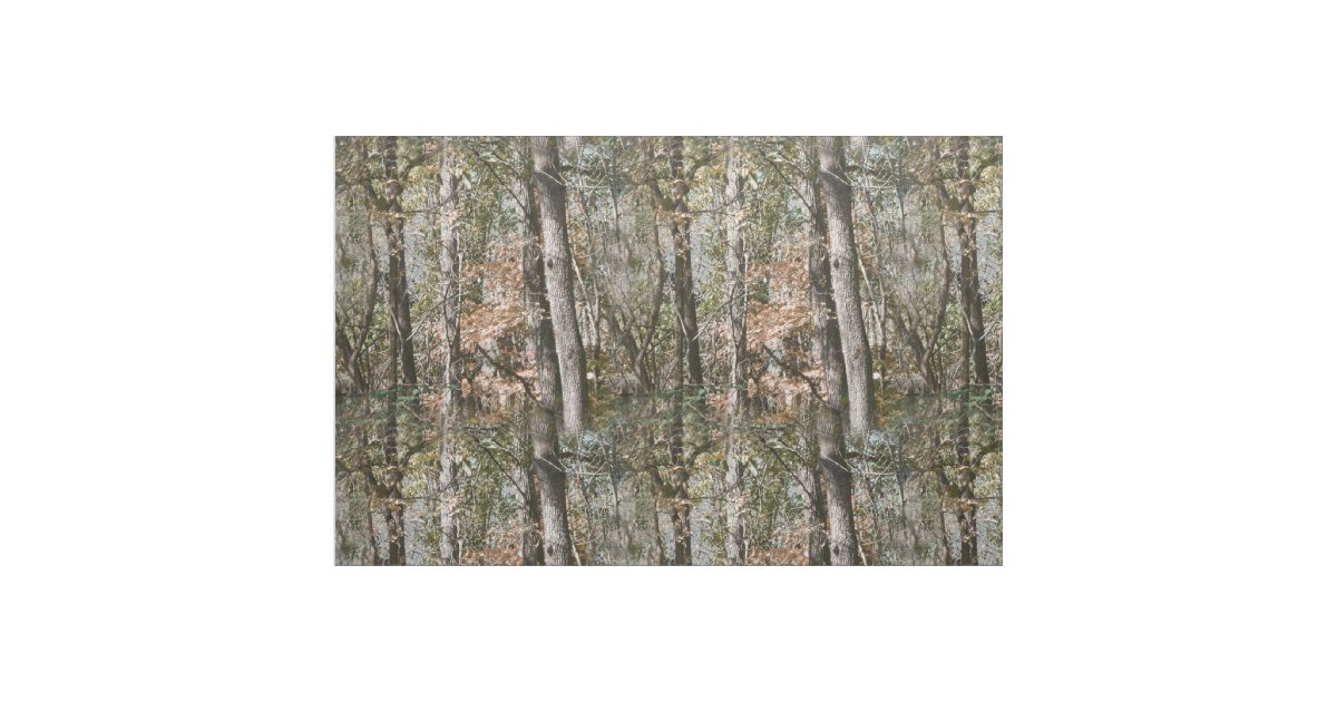 Realistic Tree Camouflage Pattern Print Brown Fabric | Zazzle