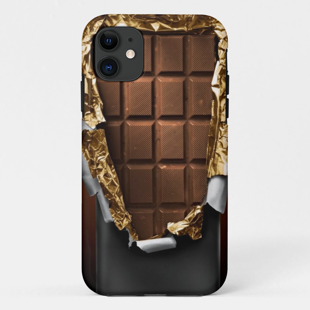Realistic Unwrapped Chocolate Bar iPhone Case | Zazzle