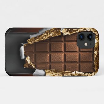Realistic Unwrapped Chocolate Bar iPhone Case | Zazzle