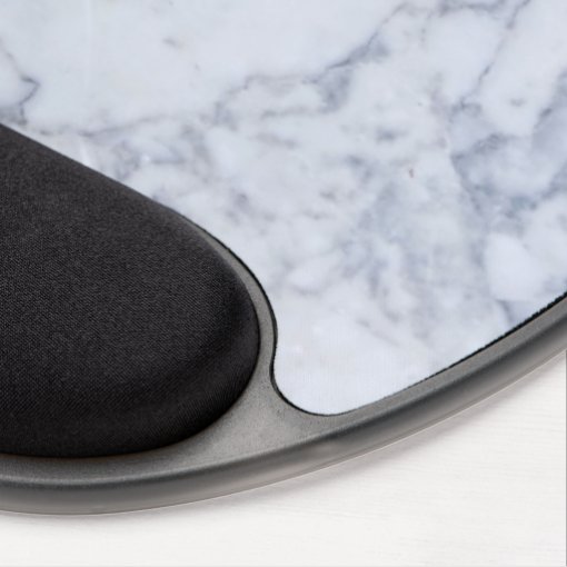 Realistic White Faux Marble Stone Pattern Gel Mouse Pad | Zazzle