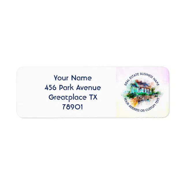 Realtor Agent Real Estate Agency And Business Name Label | Zazzle