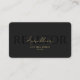 Realtor Black Real Estate Agent Monogram Modern Business Card | Zazzle