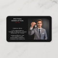 Realtor Black Silhouette Key with URL QR Code Business Card | Zazzle