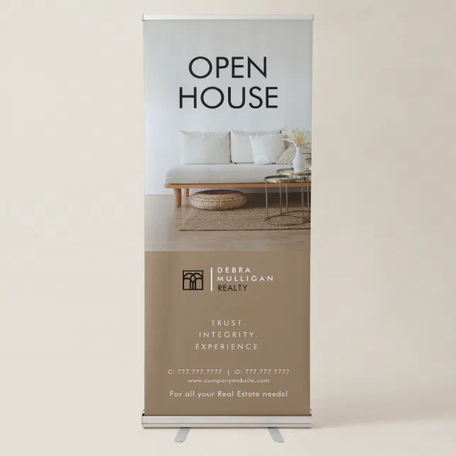 Realtor Custom Logo Vertical Retractable Banner | Zazzle