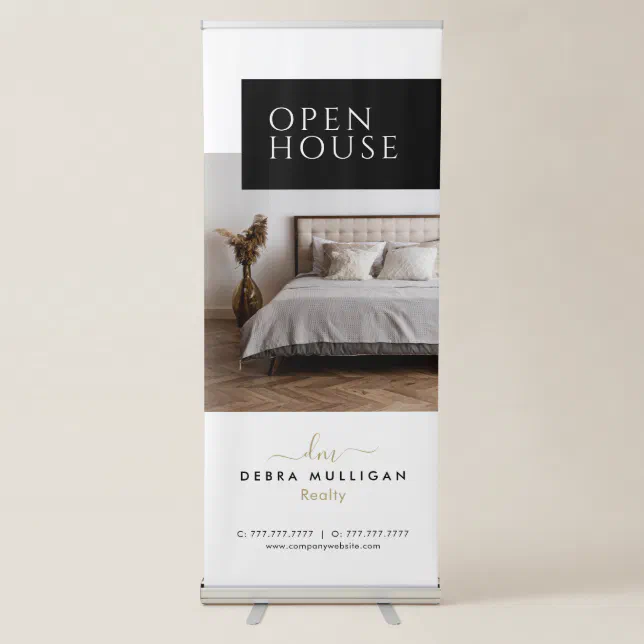 Realtor Custom Logo Vertical Retractable Banner | Zazzle