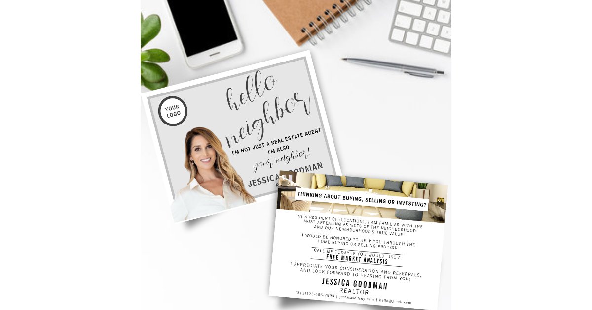 Realtor Hello Neighbor Postcard | Zazzle