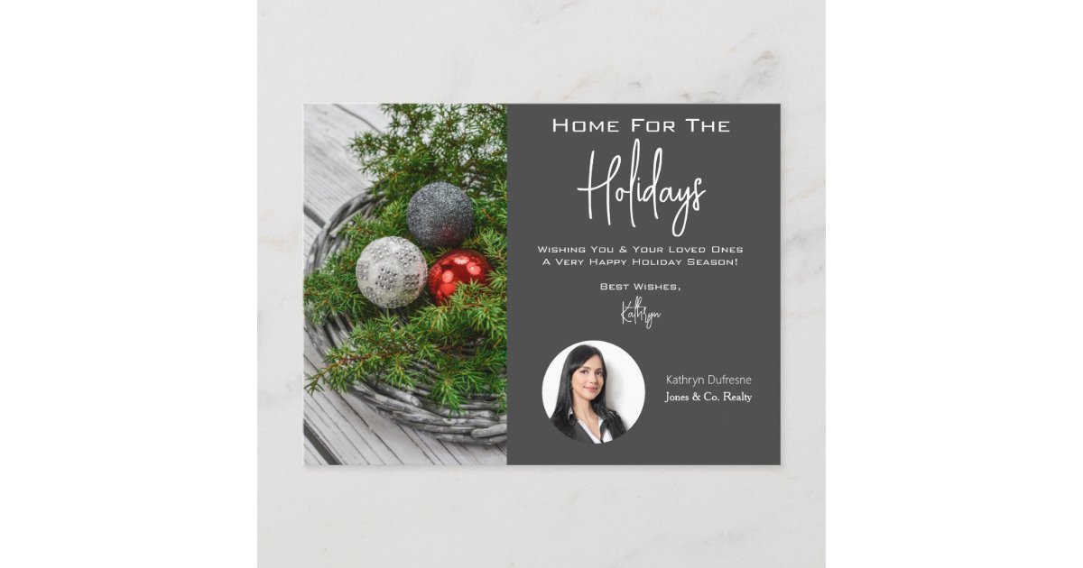 Realtor Holiday Greetings Postcard | Zazzle