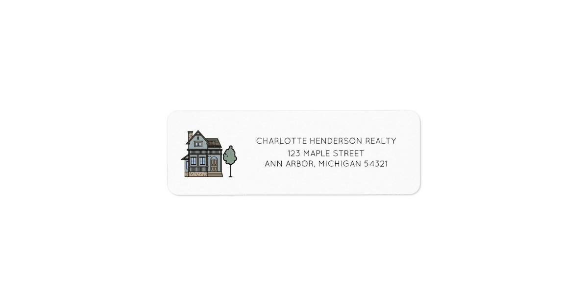 Realtor House Return Address Label | Zazzle