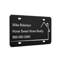 Realtor House Symbol Promotional License Plate | Zazzle