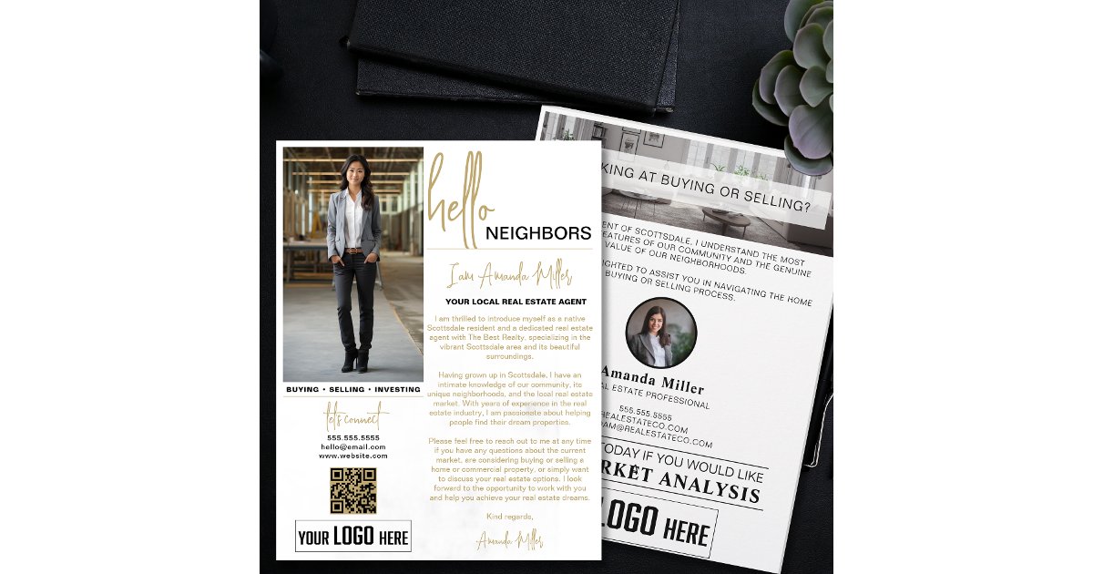 Realtor Introduction Real Estate Farming Letter Flyer | Zazzle