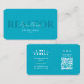 Realtor Mortgage Azure Sky Blue Modern Business Card | Zazzle
