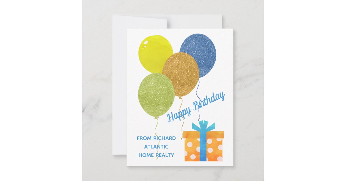Realtor Mortgage Budget Happy Birthday Custom Card | Zazzle
