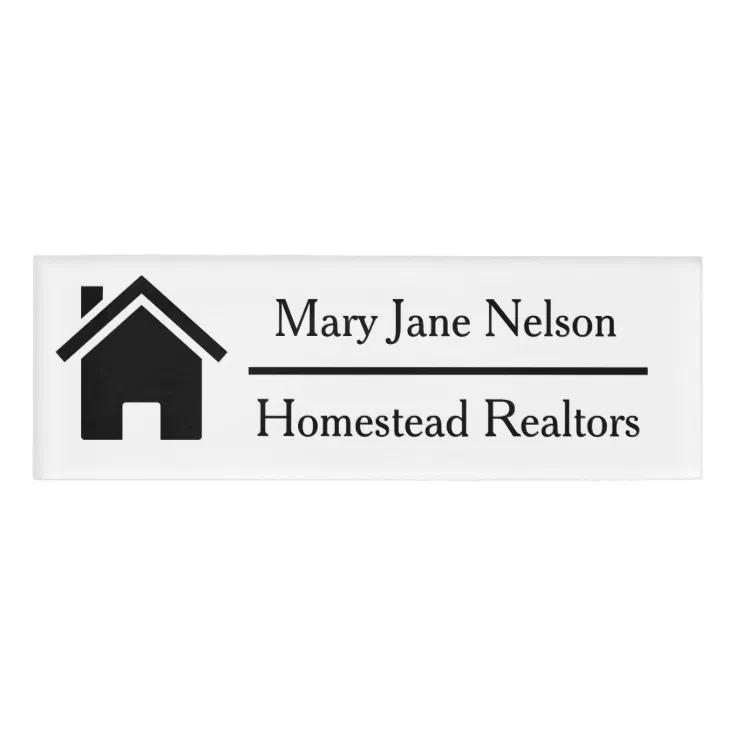 Realtor Name Tag | Zazzle