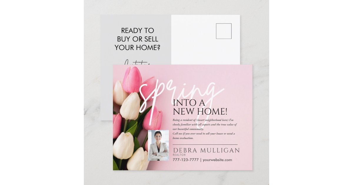 Realtor Postcard - Real Estate Spring Marketing | Zazzle