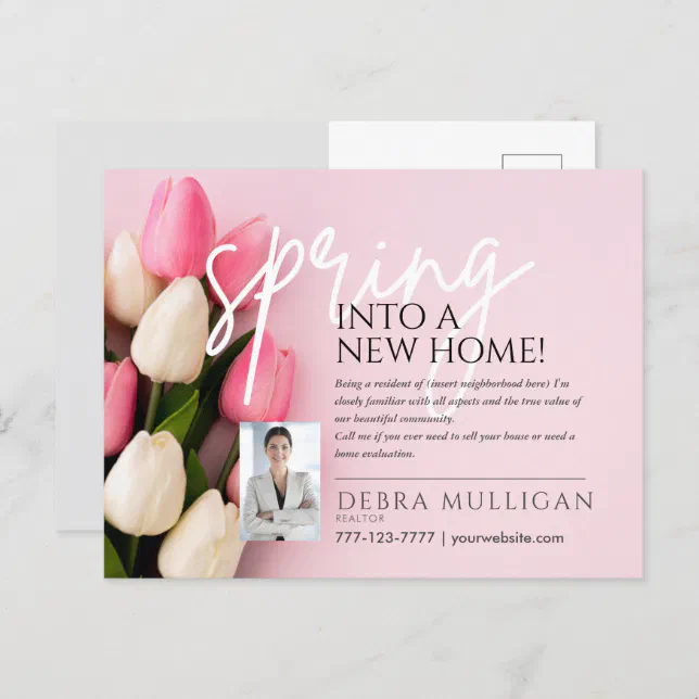 Realtor Postcard - Real Estate Spring Marketing | Zazzle