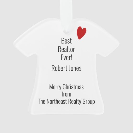 Realtor Red Tie Sold Sign Personalized Ornament | Zazzle