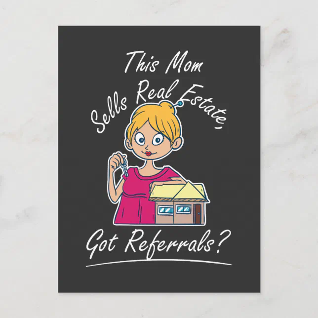 Realtor - This Mom Sells Real Estate Postcard | Zazzle