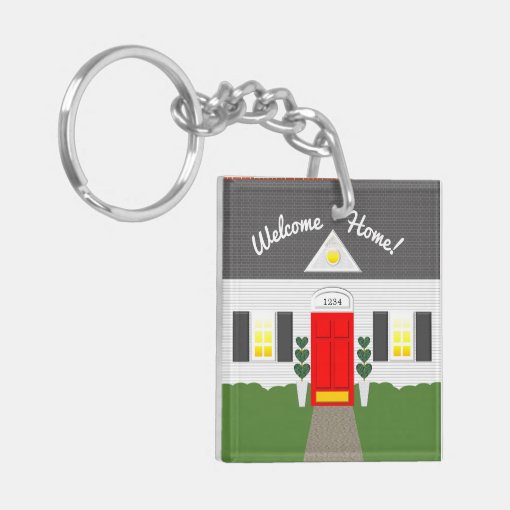 Realtor Welcome Home Cute New Home Keychain | Zazzle